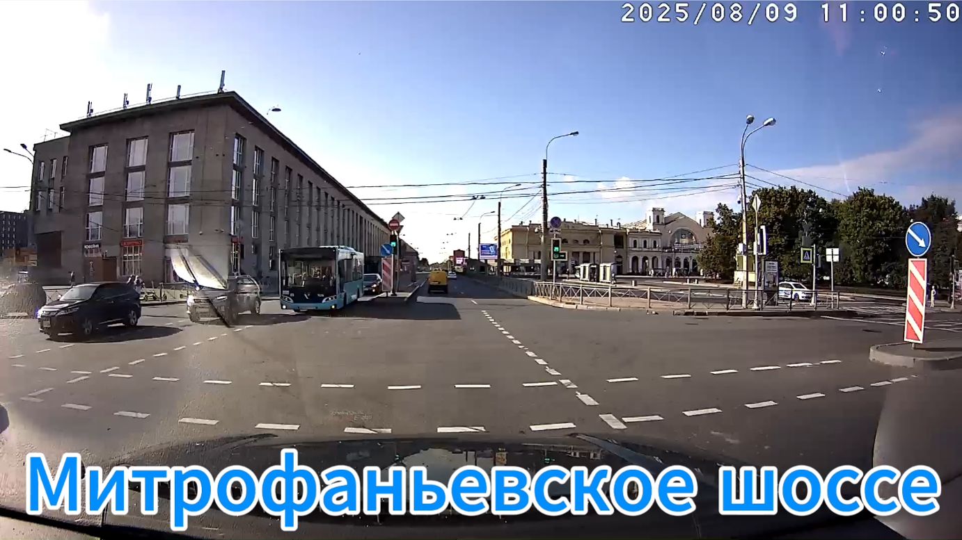 Митрофаньевское шоссе из окна авто Санкт-Петербург