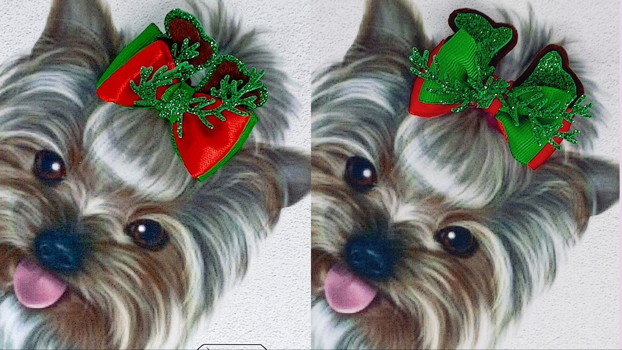 МК: Новогодние бантики для животных «Оленёнок»