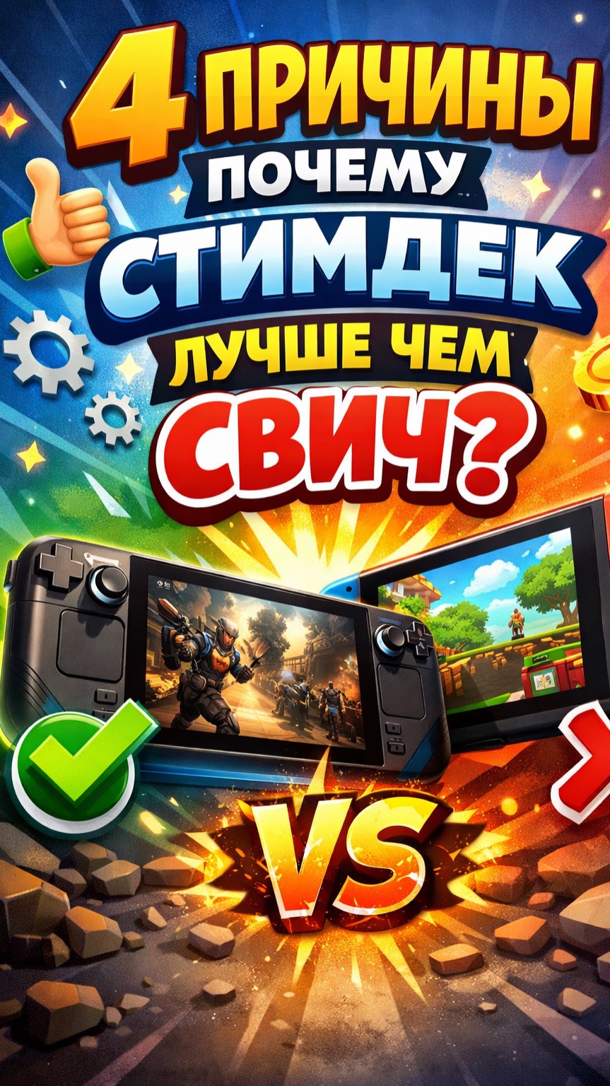 4 причины, почему Steam Deck лучше Switch #steamdeck