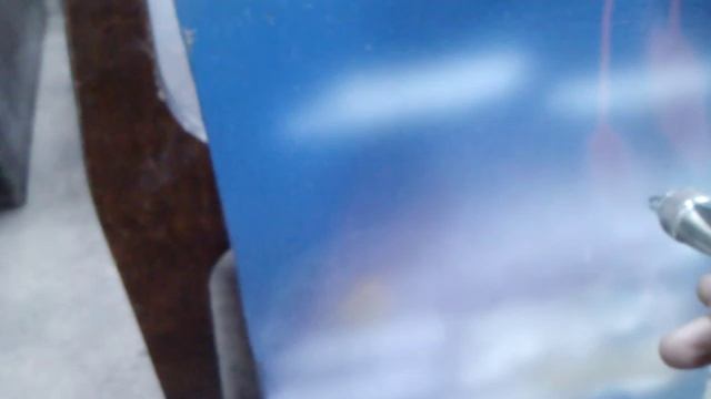 №5- Настройка краскопульта для нанесения 2 слоя краски на фюзеляже .