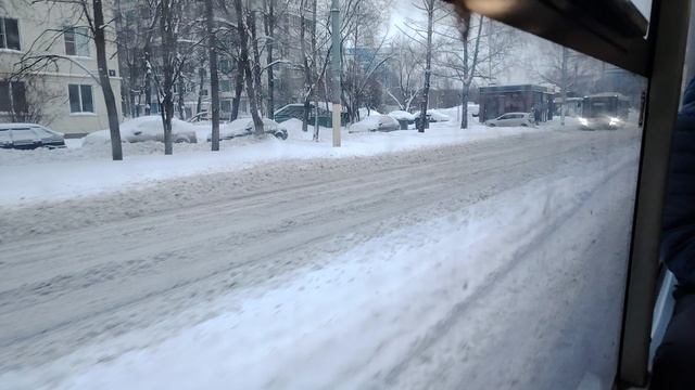 поездка на троллейбусе ВМЗ 5298 БОРТ 0032, ПО МАРШРУТУ 203