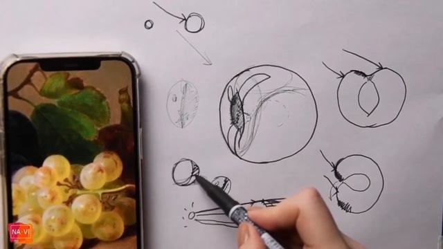 СЕКРЕТ ХУДОЖНИКА. Надежда Ильина. Как передать форму персика реалистично