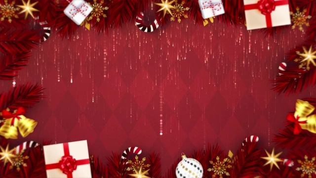 Волшебный новогодний фон 4K 2025 | Анимированные гирлянды и снег | БЕСПЛАТНО для монтажа