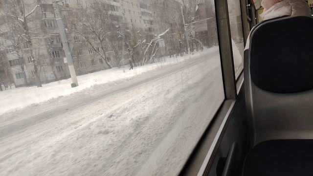 поездка на троллейбусе БКМ-321 БОРТ 0046, ПО МАРШРУТУ 203