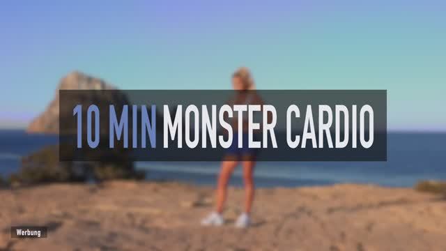 10 MIN MONSTER CARDIO - SMILE GUARANTEE I + Standing Abs I Fast Beats - Pamela Reif