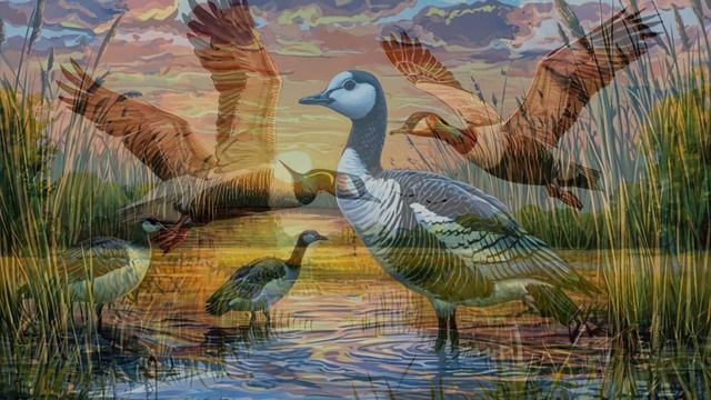 Белощёкие казарки: птицы с громким голосом