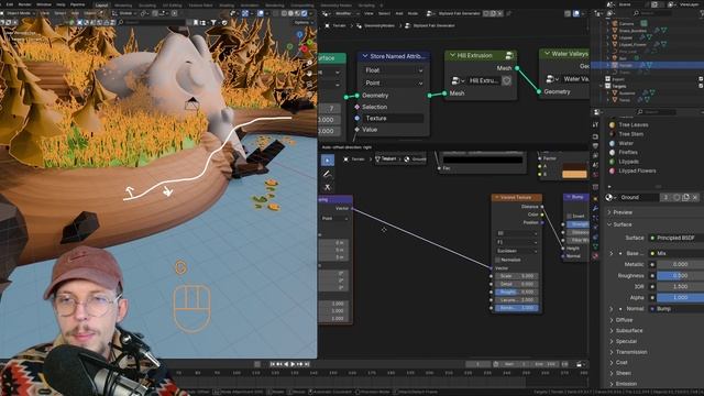 Procedural Stylized Worlds in Blender - Module 3_2_TerrainTexturing