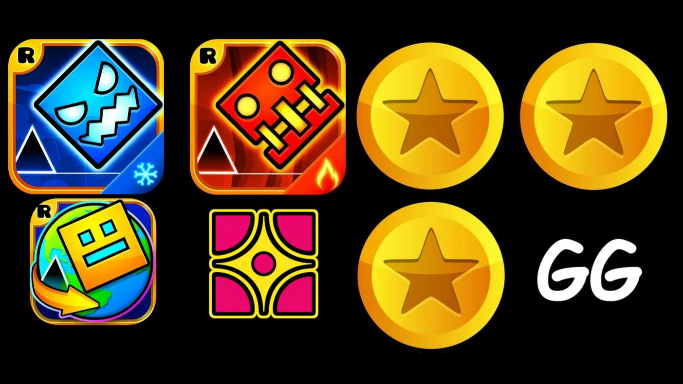 All levels Geometry Dash World; Geometry Dash Meltdown and Geometry ...