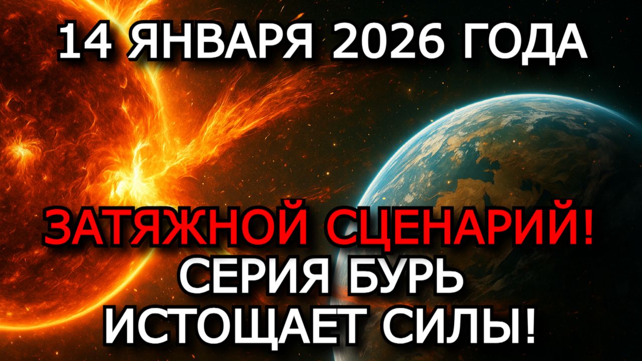 МАГНИТНЫЕ БУРИ 14 ЯНВАРЯ 2026 — АМПЛИТУДА ДЕРЖИТСЯ, K6 НЕ ОТПУСКАЕТ ⚠️