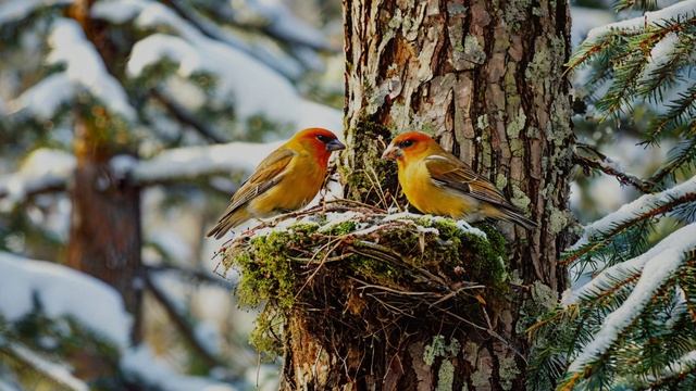 Клесты: птицы с клювами для шишек