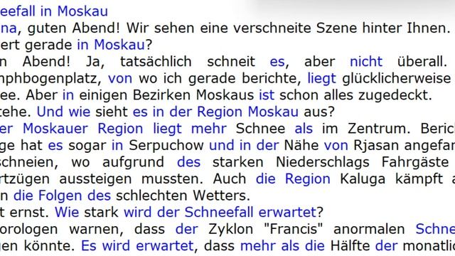 Schneefall in Moskau