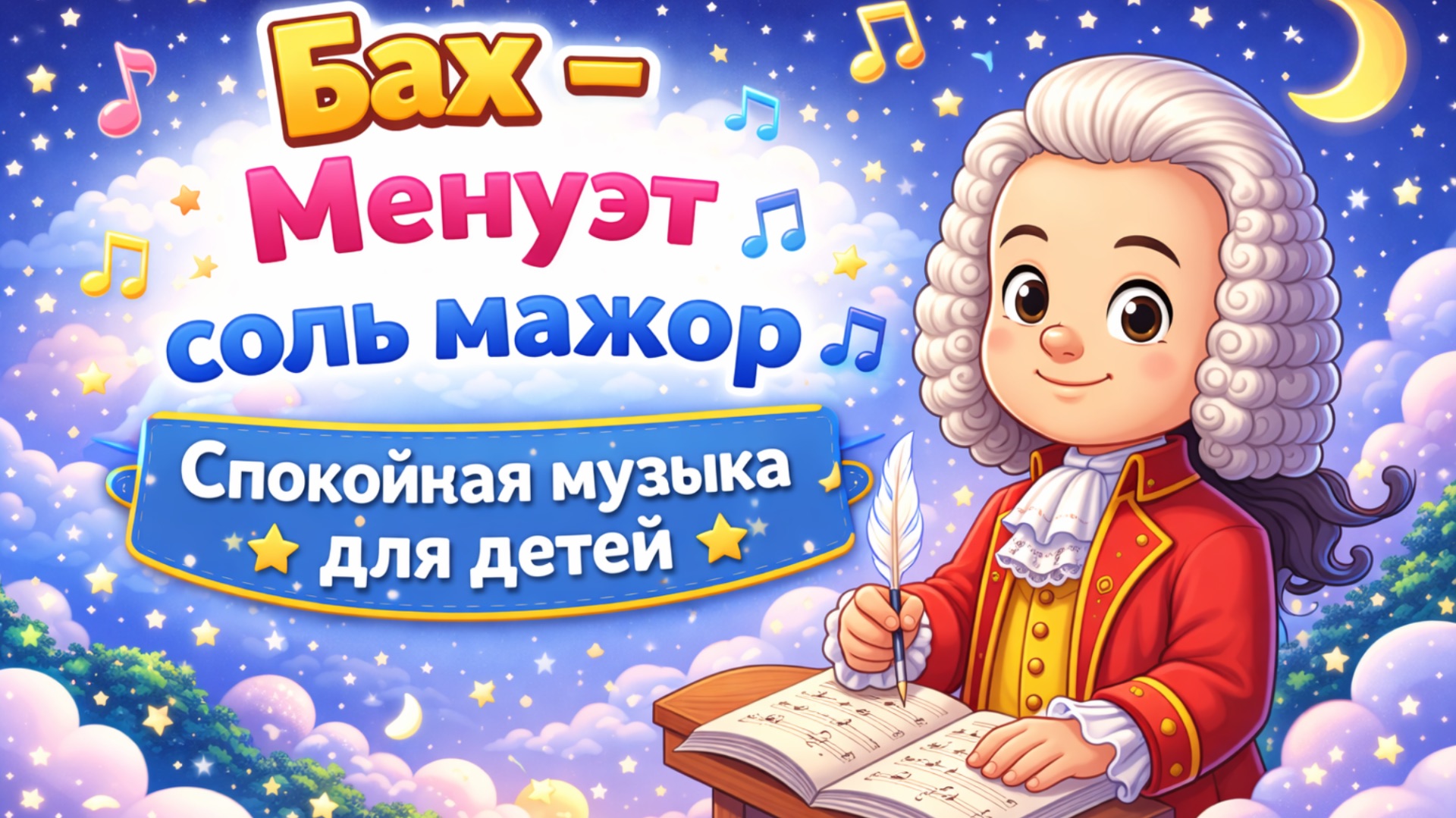 Бах – Менуэт соль мажор 🎵 Спокойная музыка для детей