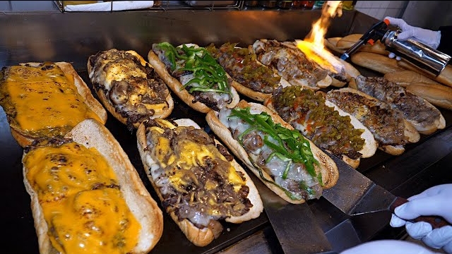 Филадельфийский чиз-стейк-сэндвич / Корейская уличная еда