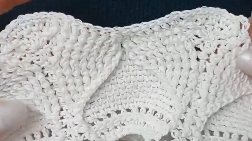 МК по вязанию салфетки Эфир. Часть 28. Ряд 34