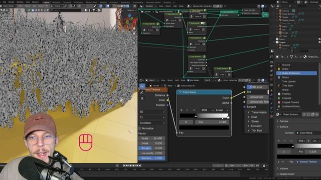 Procedural Stylized Worlds in Blender - Module 3_7_GrassTexturing