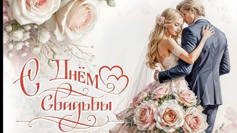 Сердце выбрало тебя! С днём Свадьбы. Шикарная музыкальная открытка.