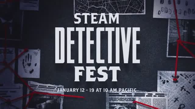 Трейлер распродажи «Фестиваля детективов 2026» в Steam.