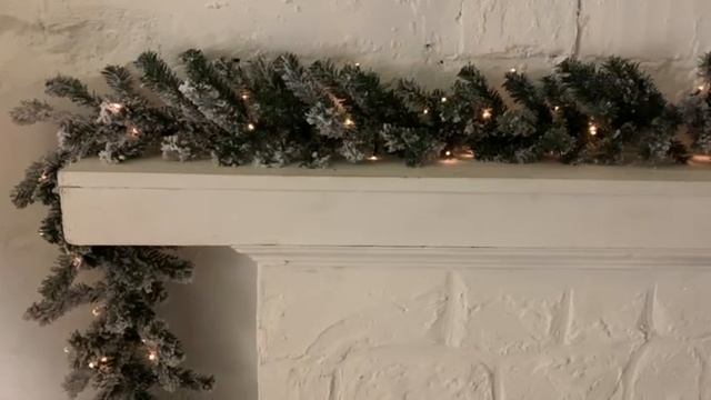 Хвойная гирлянда с лампочками Лапландия заснеженная  теплых белых LED, 7500051, 7500050