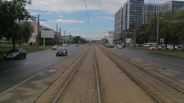 Трамвай на Бухарестской. 54 км/ч