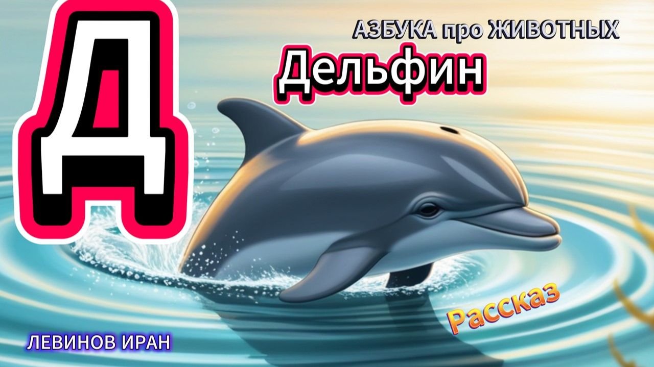 Алфавит Азбука Просто: Мир животных и птиц в алфавитном порядке. Д. Дельфин. Автор поэт Левинов Иран