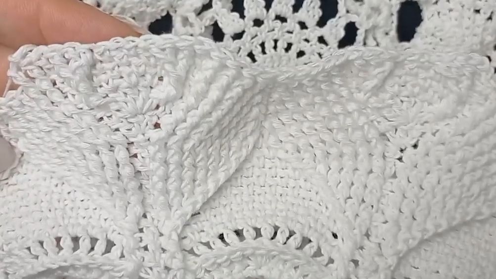 Вяжем салфетку Эфир. Часть 30. Ряд 36