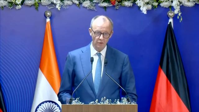Пресс-конференция канцлер Германии Мерц, Индия, 12 января 2026 года
