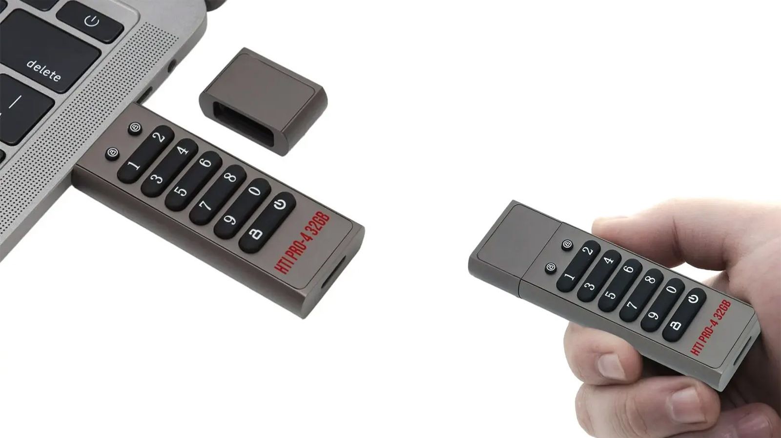 USB флешка 32 Гб с вводом пароля и защитой от взлома HTI PRO-4 32GB