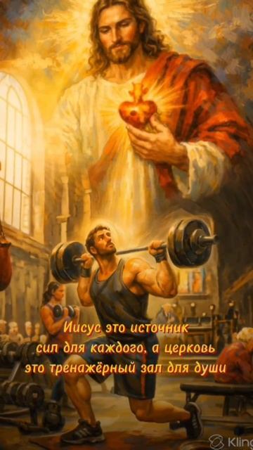 Иисус - это источник сил для каждого, а церковь - это спортзал для души ✝️