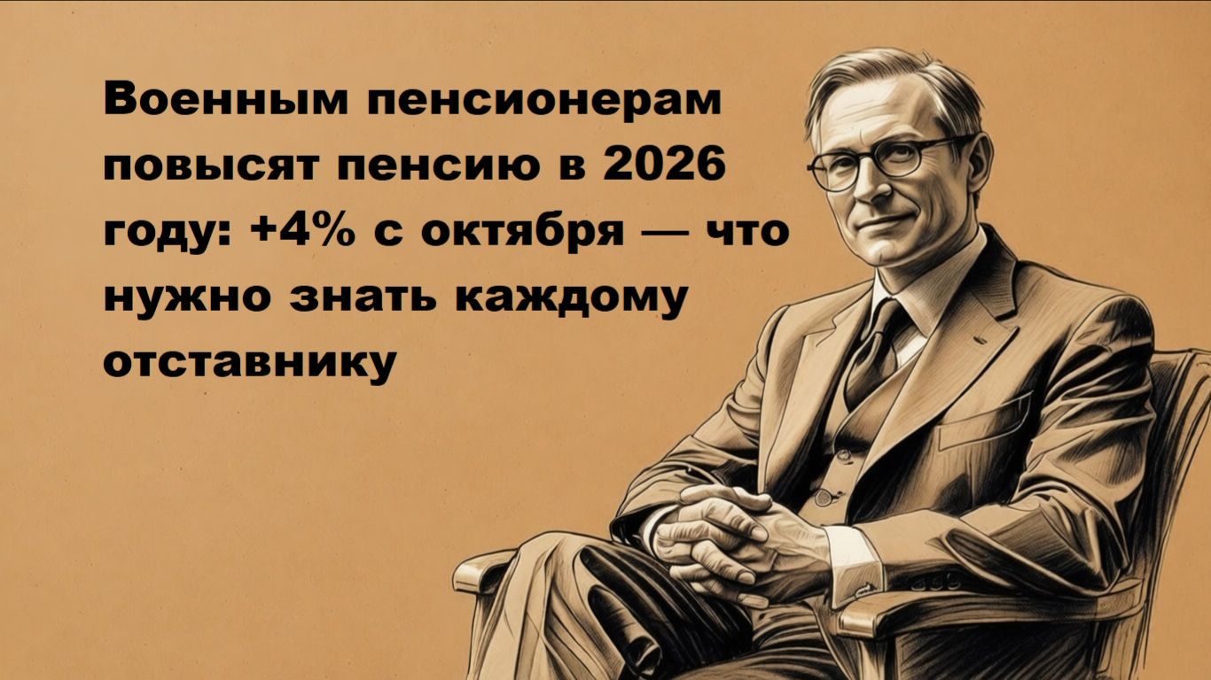 Военным пенсионерам повысят пенсию в 2026 году