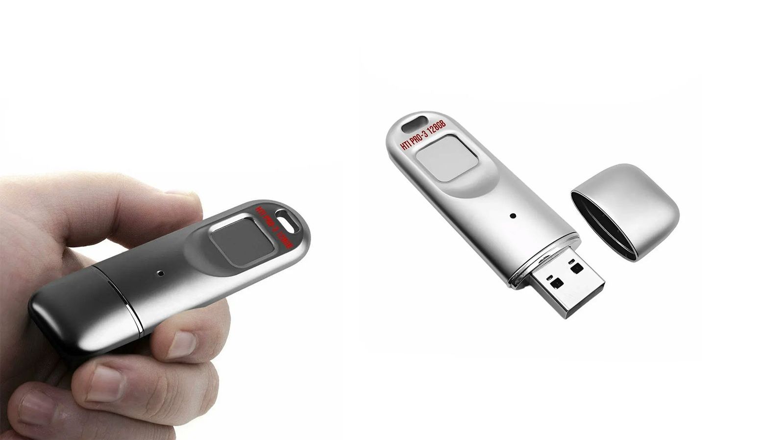 USB флешка-накопитель 128 Гб с защитой по отпечатку пальца HTI PRO-3 128GB