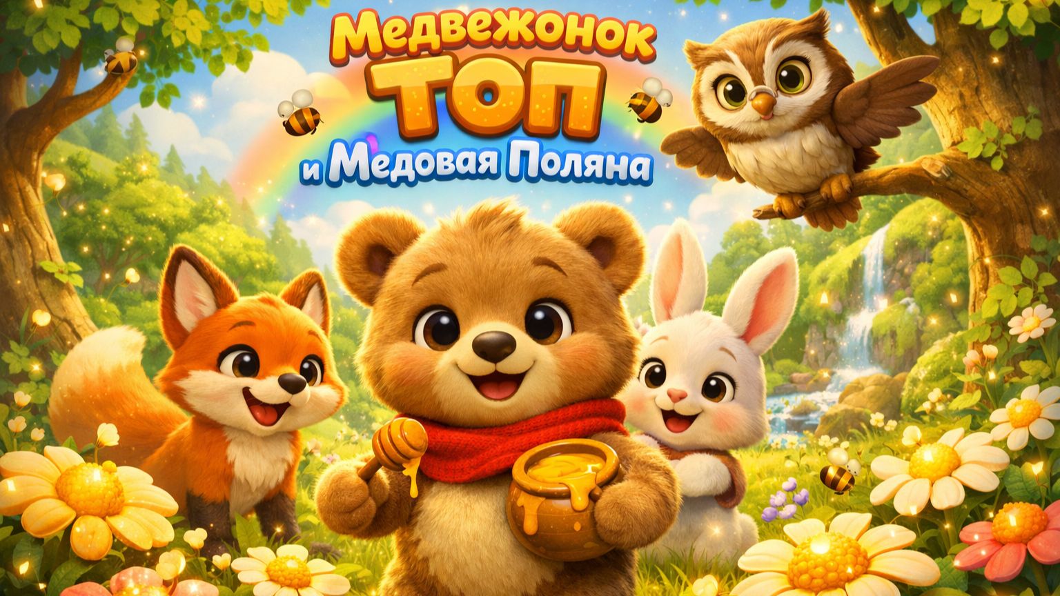 1 серия. Мишка Топ, первая серия. Медвежонок Топ и Медовая Поляна.