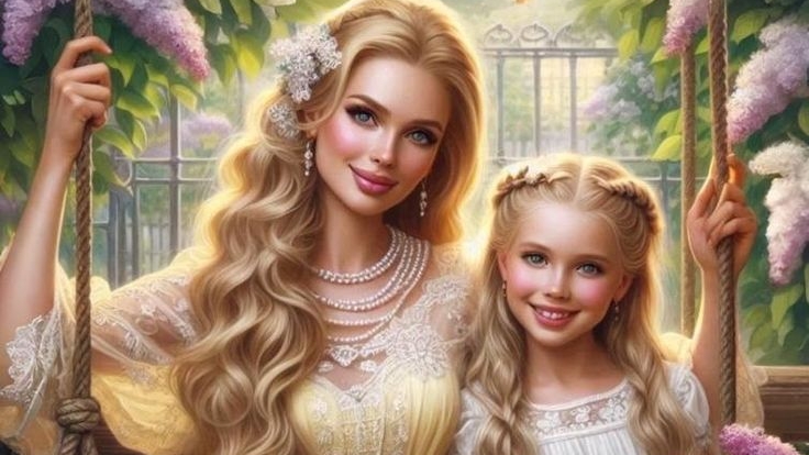 Со Всемирным праздником днём Дочери. Роскошная музыкальная открытка.