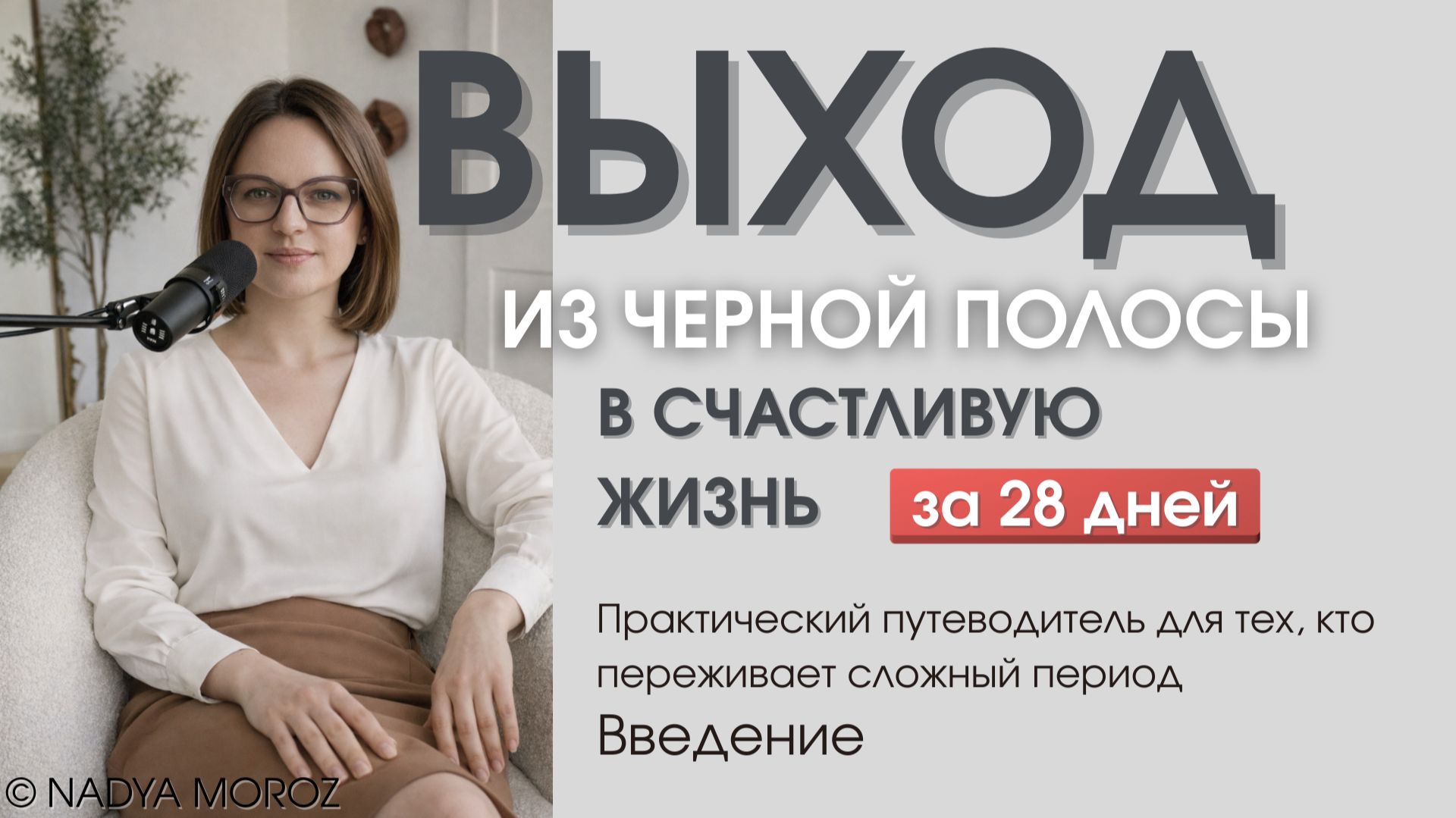 ВЫХОД ИЗ ЧЕРНОЙ ПОЛОСЫ В СЧАСТЛИВУЮ ЖИЗНЬ за 28 дней. Введение