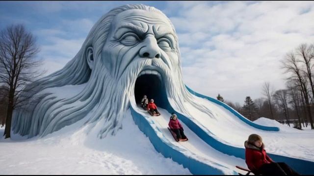 Фантазии с ИИ катания на санках