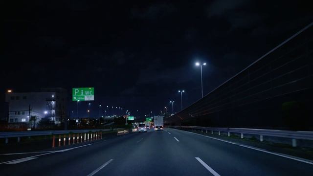 Tokyo Met. EXPWY Night Drive  Makuhari to Yokohama Thru Bayshore Route