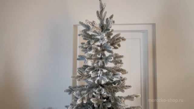 Искусственная ель КИНГСТОН, заснеженная, хвоя ЛИТАЯ+ПВХ, 180 см, 31HKINF180