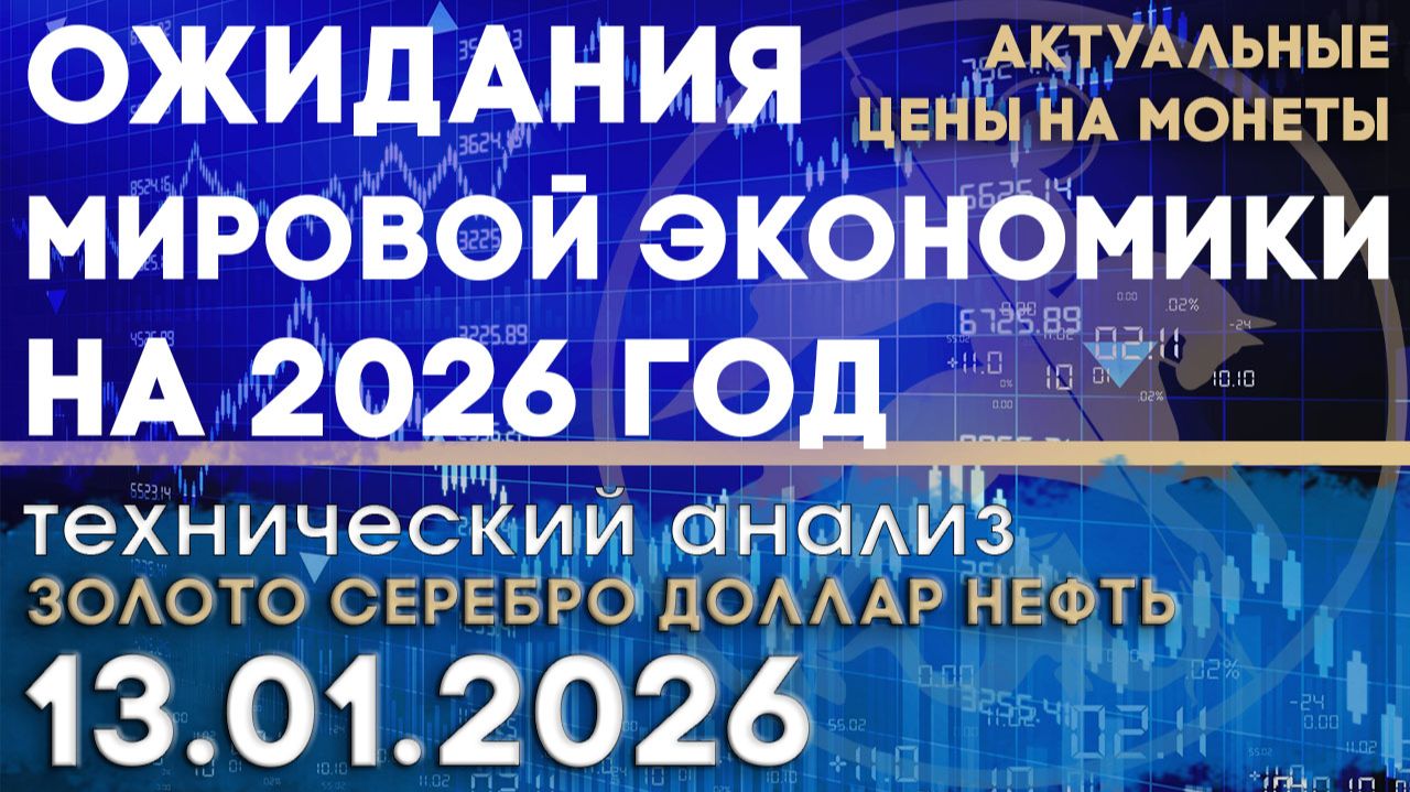 Возможные ожидания мировой экономики на 2026 Анализ рынка золота, серебра, нефти, доллара 13.01.2026