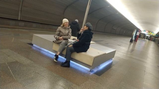 Черкизовская, Москва, Красная Линия - интерьер, пассажиры, прибытие-отправление поездов