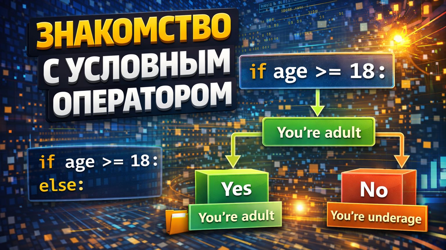 Знакомство с условным оператором