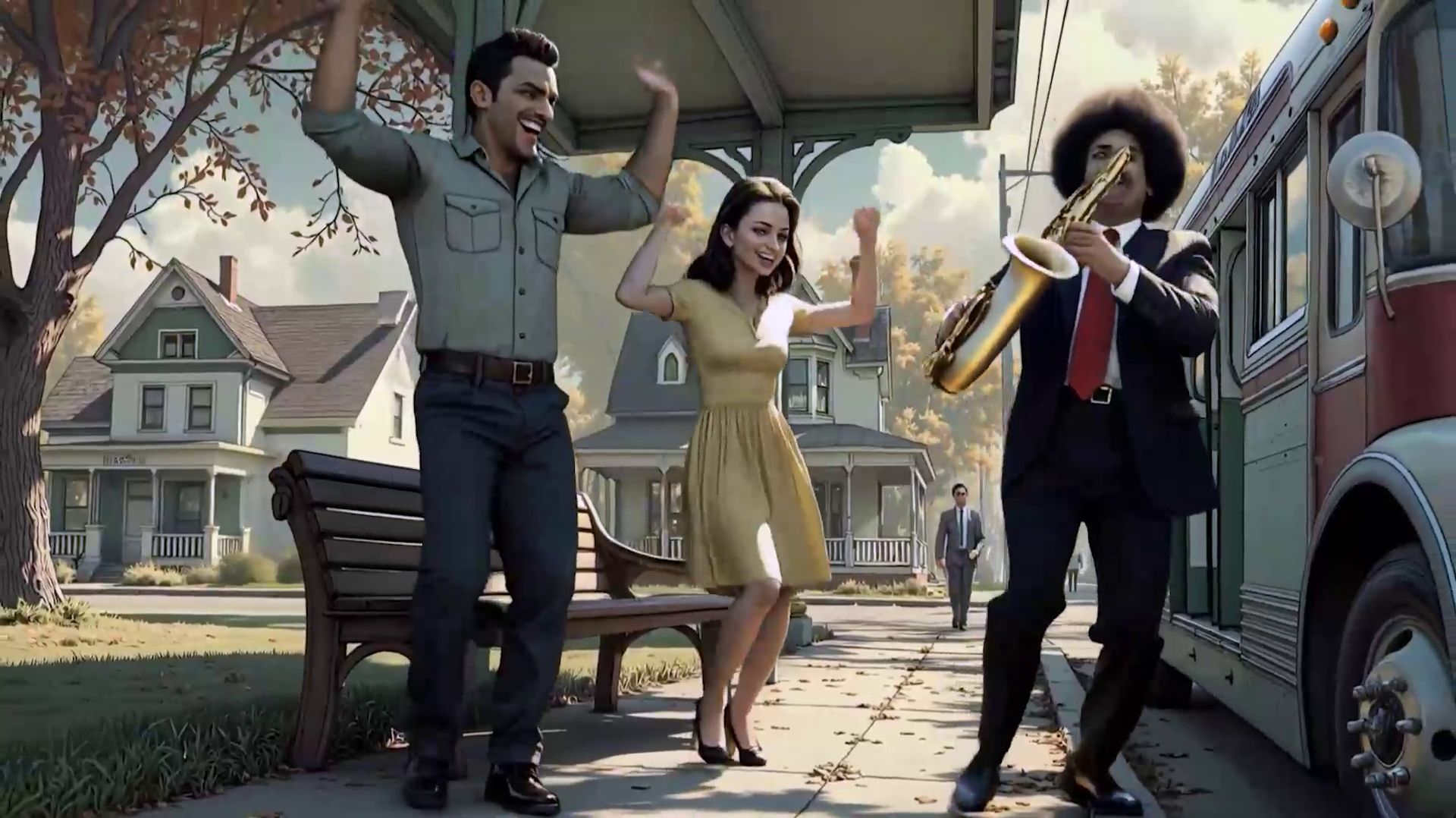 Когда играет Саксафон [ai ретро]