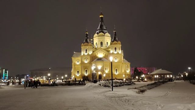 Александр-Невский собор в Нижнем Новгороде в канун Рождества Христова