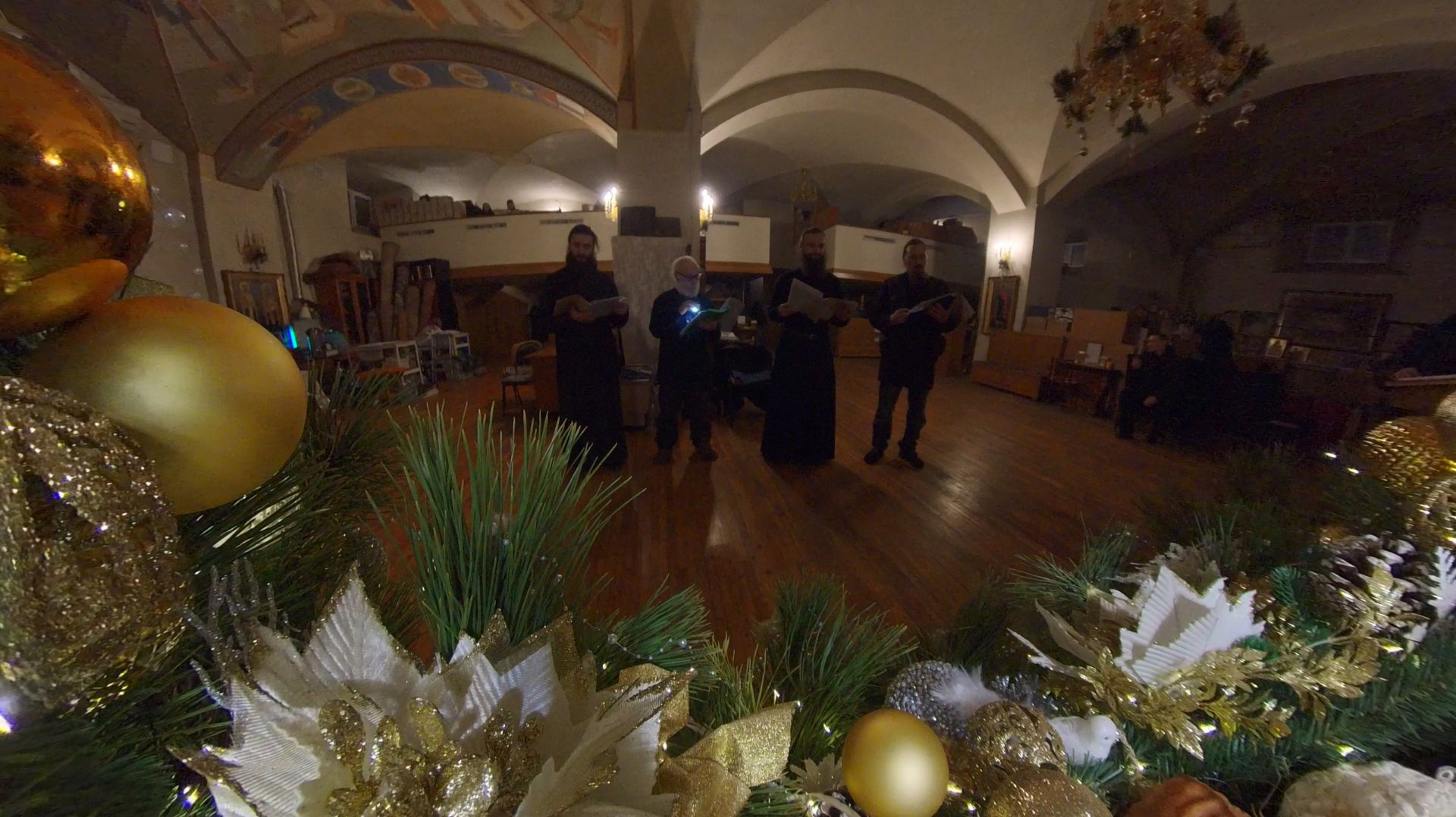 "В Рождество Христово Ангел прилетел". Панорамное видео (360) - эффект присутствия и погружения.