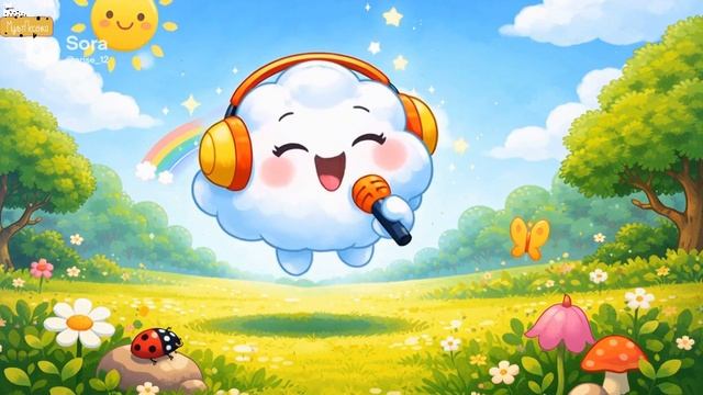 ВЕСЕЛОЕ ОБЛАЧКО ПОЕТ ВМЕСТЕ С МАЛЫШАМИ! ПЕСЕНКА ДЛЯ МАЛЫШЕЙ