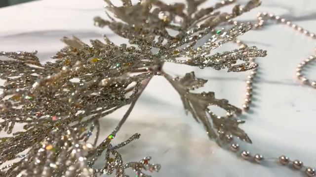 Искусственная ветка КОРАЛЛО ФАТА, полиэстер, платиновая, 53 см, 86755