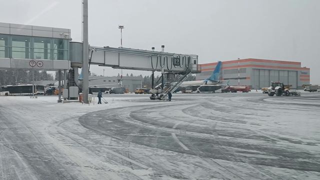 Аэропорт Шереметьево в снегопад
