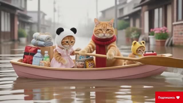 Котики детям - Рыжее семейство #1 (FHD)