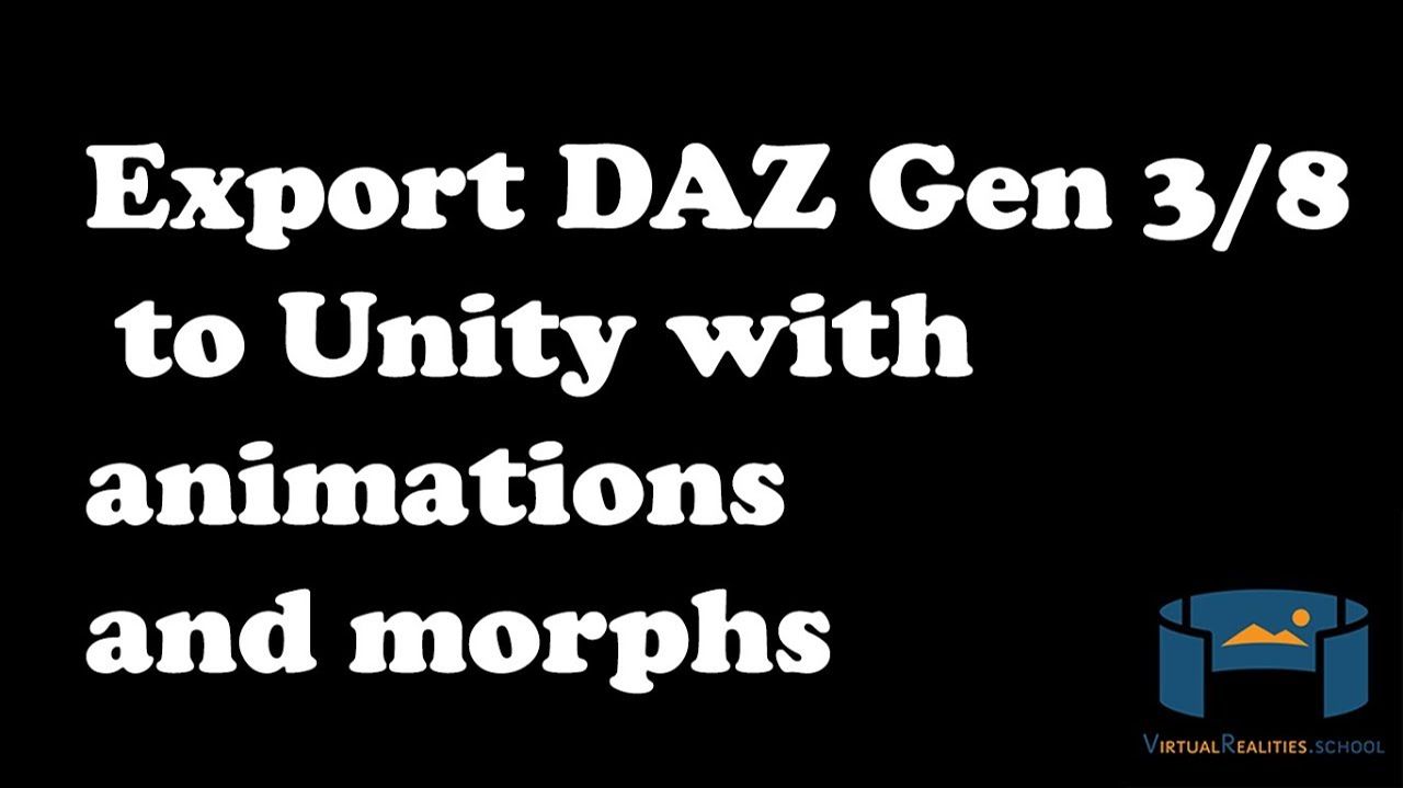 How to export DAZ Genesis 3 and 8 models with Morphs and Animations to Unity