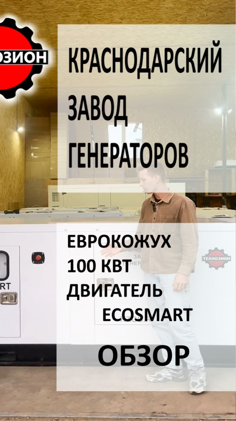 Дизельный генератор "Технозион" 100 кВт на двигателе и комплектации ECOSMART в еврокожухе обзор