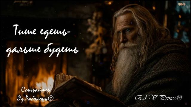 "Тише едешь дальше будешь"