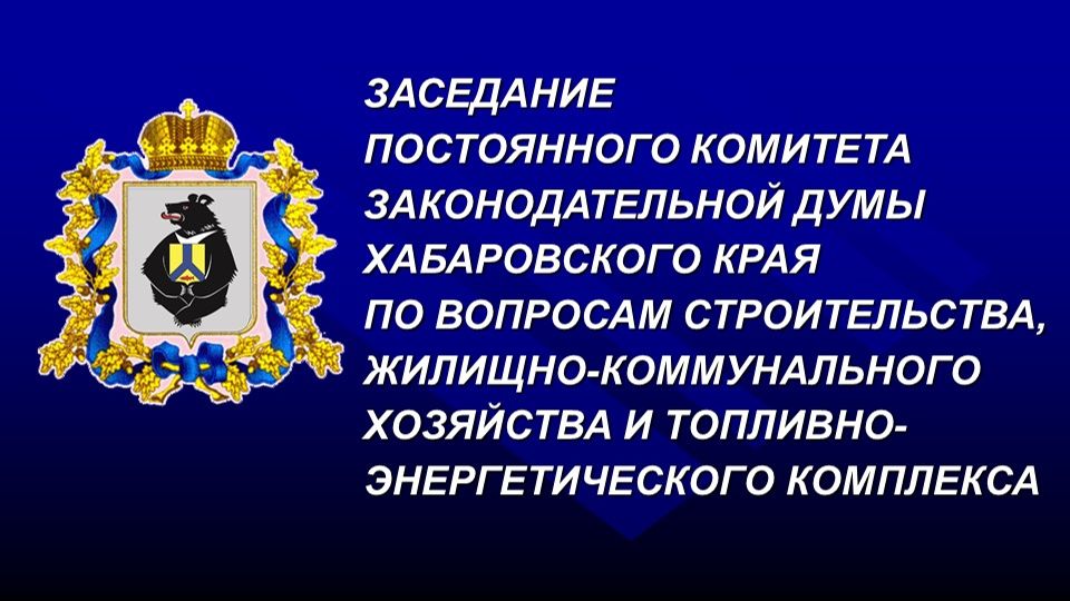 Заседание постоянного комитета Думы по вопросам строительства, ЖКХ и ТЭК 14.01.2026